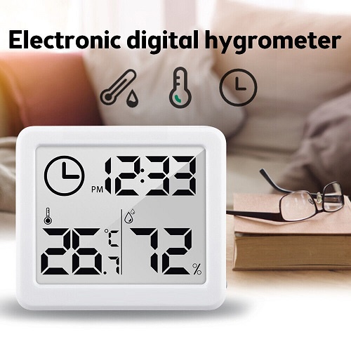 Jual Hygrometer Termometer Sensor With Jam Digital Meja Dinding Alat ...