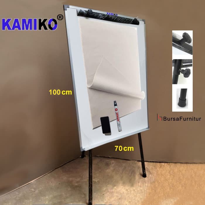 Jual Flipchart KAMIKO Ukuran 70 cm x 100 cm Spidol Hapusan Kertas -120B ...