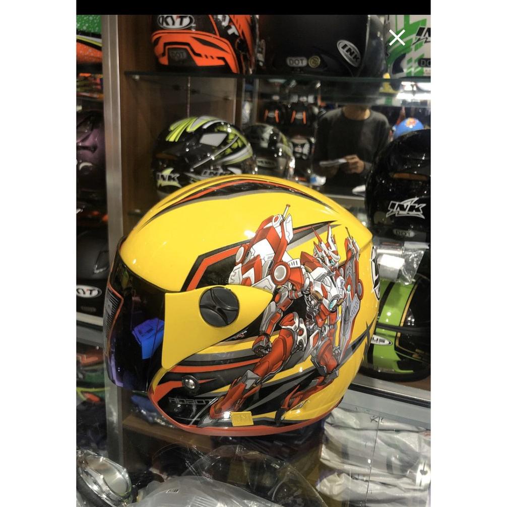 Jual HELM ANAK SNI TRANSFORMER ROBOT KUNING PASTEL YELLOW LIMITED ...