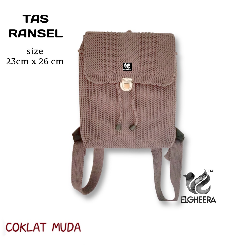 Jual Tas Ransel Rajut MILLENIAL 2023 23cm x 26cm | Shopee Indonesia