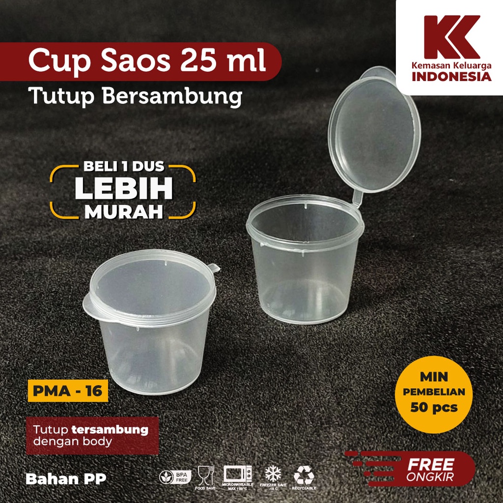 Jual CUP SAOS 25 ML / CUP SAMBAL / TEMPAT SAMBAL 25 ML @ 50PCS | Shopee ...