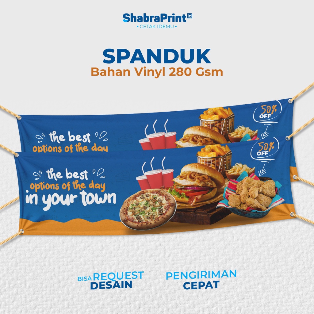 Jual Printing Spanduk / Banner Bahan Vinyl Flexy China 280 gr | Shopee ...
