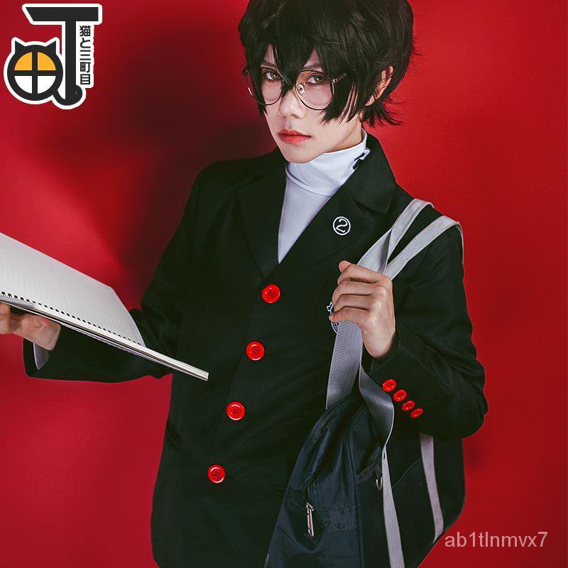 Jual Game Persona 5 Akira Kurusu Cosplay Costume P5 Ren Amamiya Wigs ...