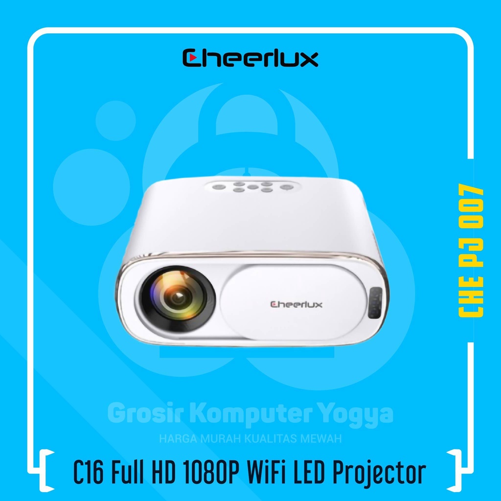 Jual Cheerlux C16 Full HD 1080P WiFi 4000 Lumens Smart LED Projector ...