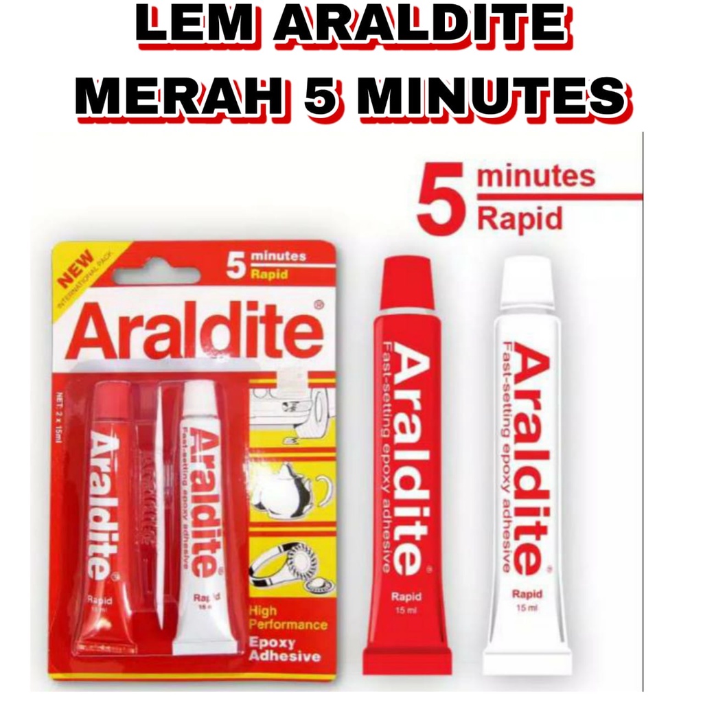 Jual LEM ARALDITE MERAH 5 MINUTES | Shopee Indonesia