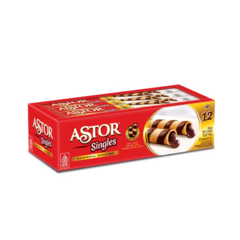 Jual BOX - Wafer Astor Singles Isi 12 Pcs x 18 Gram Stick Roll | Shopee ...