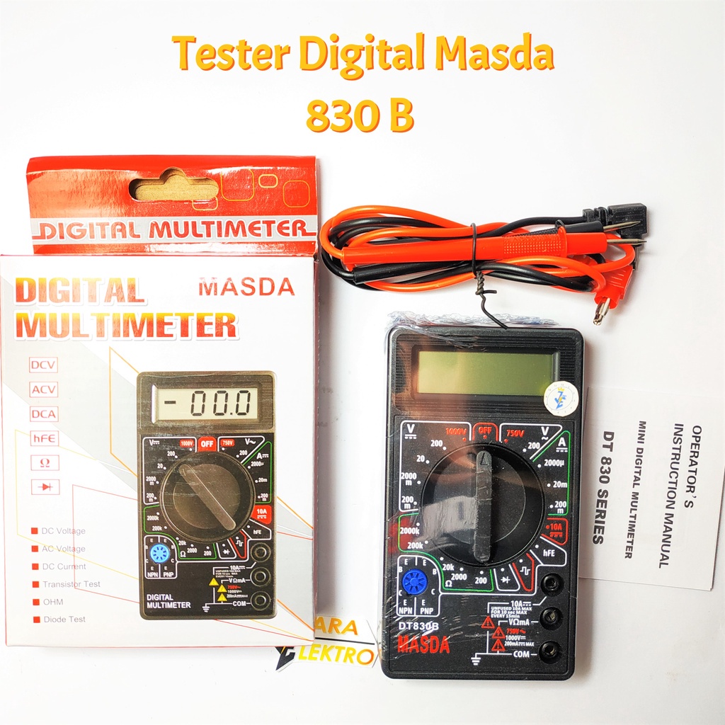 Jual Tester Digital Masda 830 B | Mini Digital Multimeter DT 830B ...