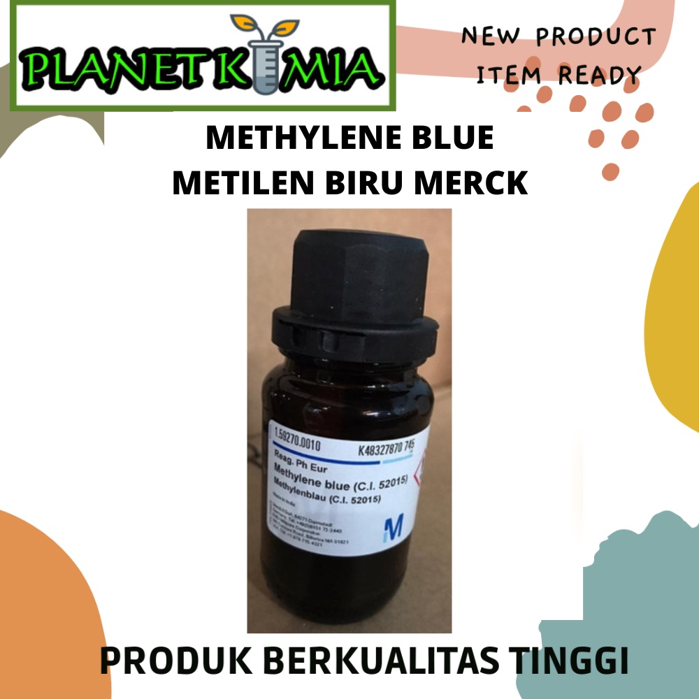 Jual Methylene Blue / Metilen Biru Pro Analisa Merck 5 dan 10 Gram ...