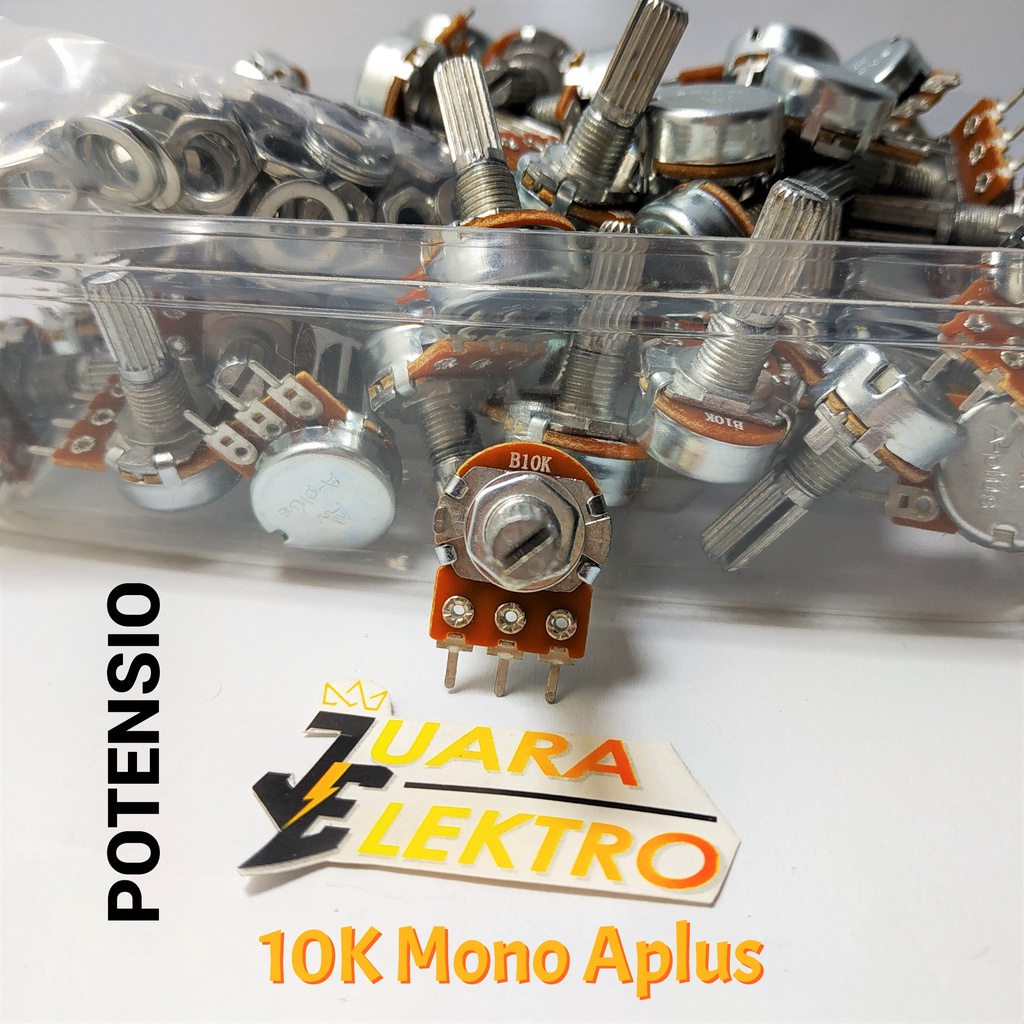 Jual Potensio 10K Mono Aplus | Potensiometer Mono 10K Aplus | Shopee ...