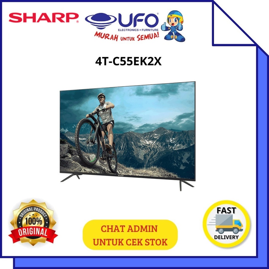 Jual SHARP 4TC55EK2X LED TV ANDROID 4K UHD 55 INCH | Shopee Indonesia