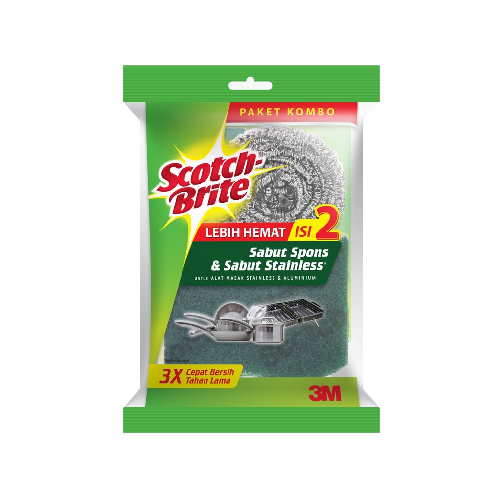 Jual Scotch Brite Combo Sabut Stainless & Spons | Shopee Indonesia