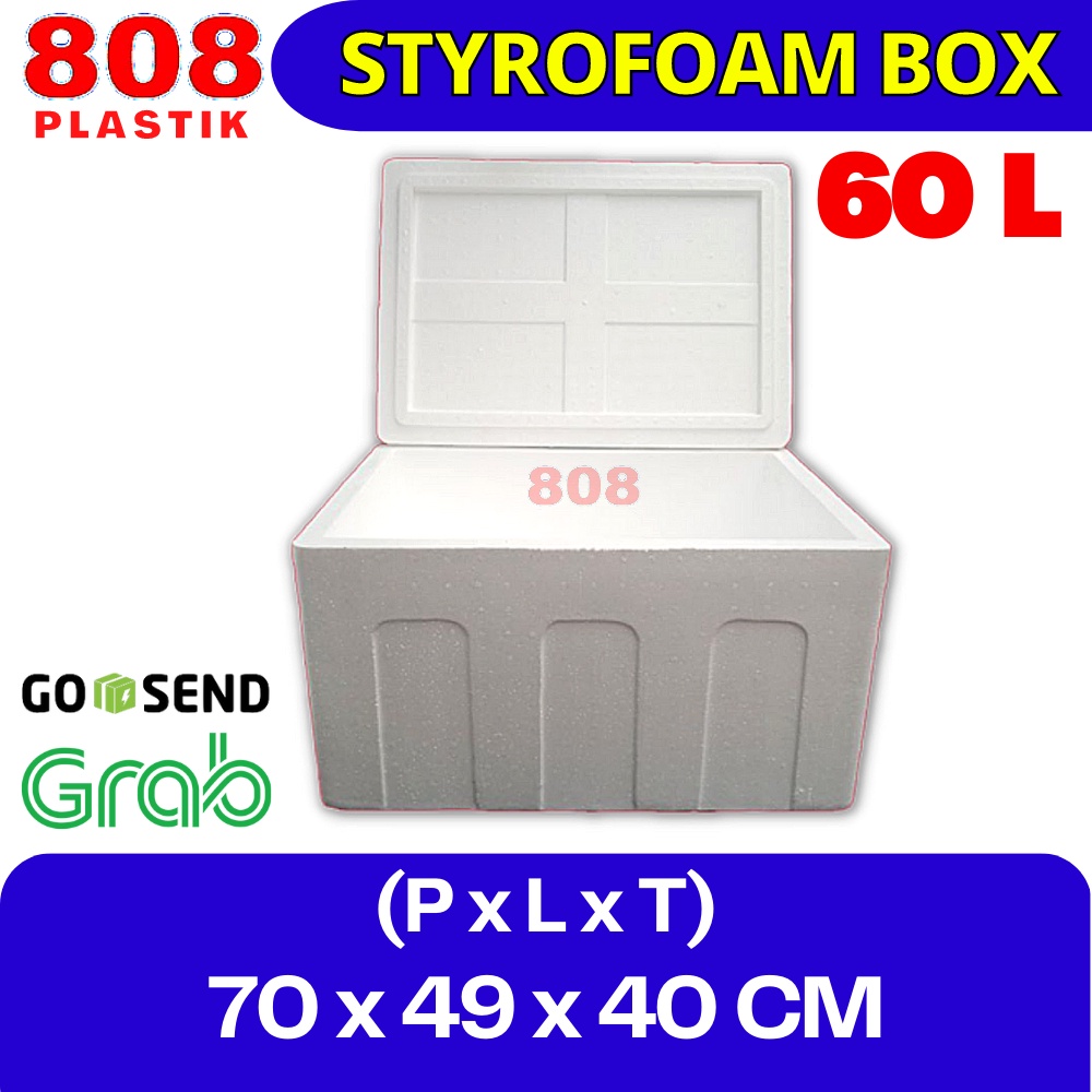 Jual Styrofoam Box 60 Kg / Kotak Sterofoam Box Ikan 60 L (70 X 49 X 40 ...