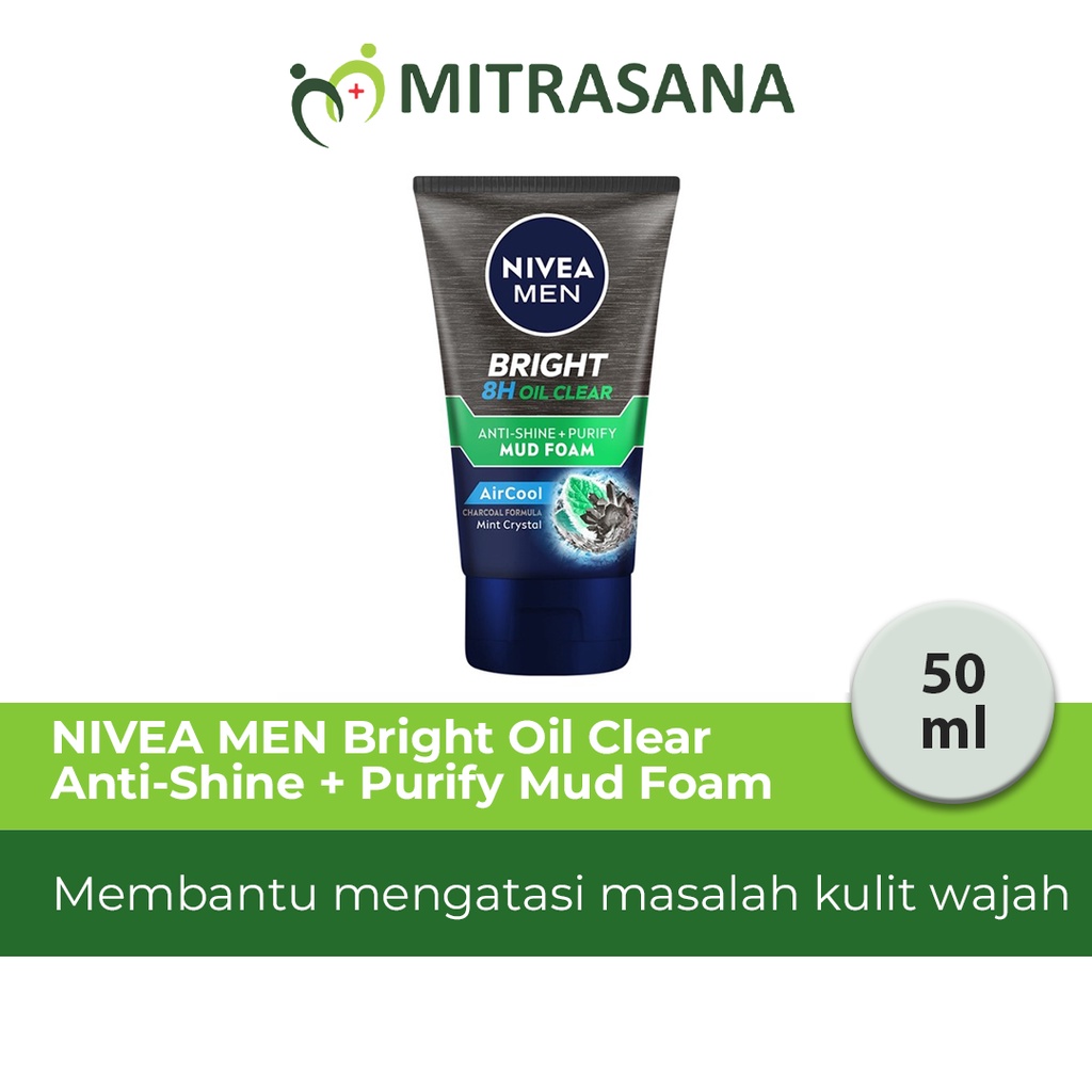 Jual Nivea Men BRIGHT OIL CLEAR ANTI SHINE + PURIFY MUD Facial Foam ...