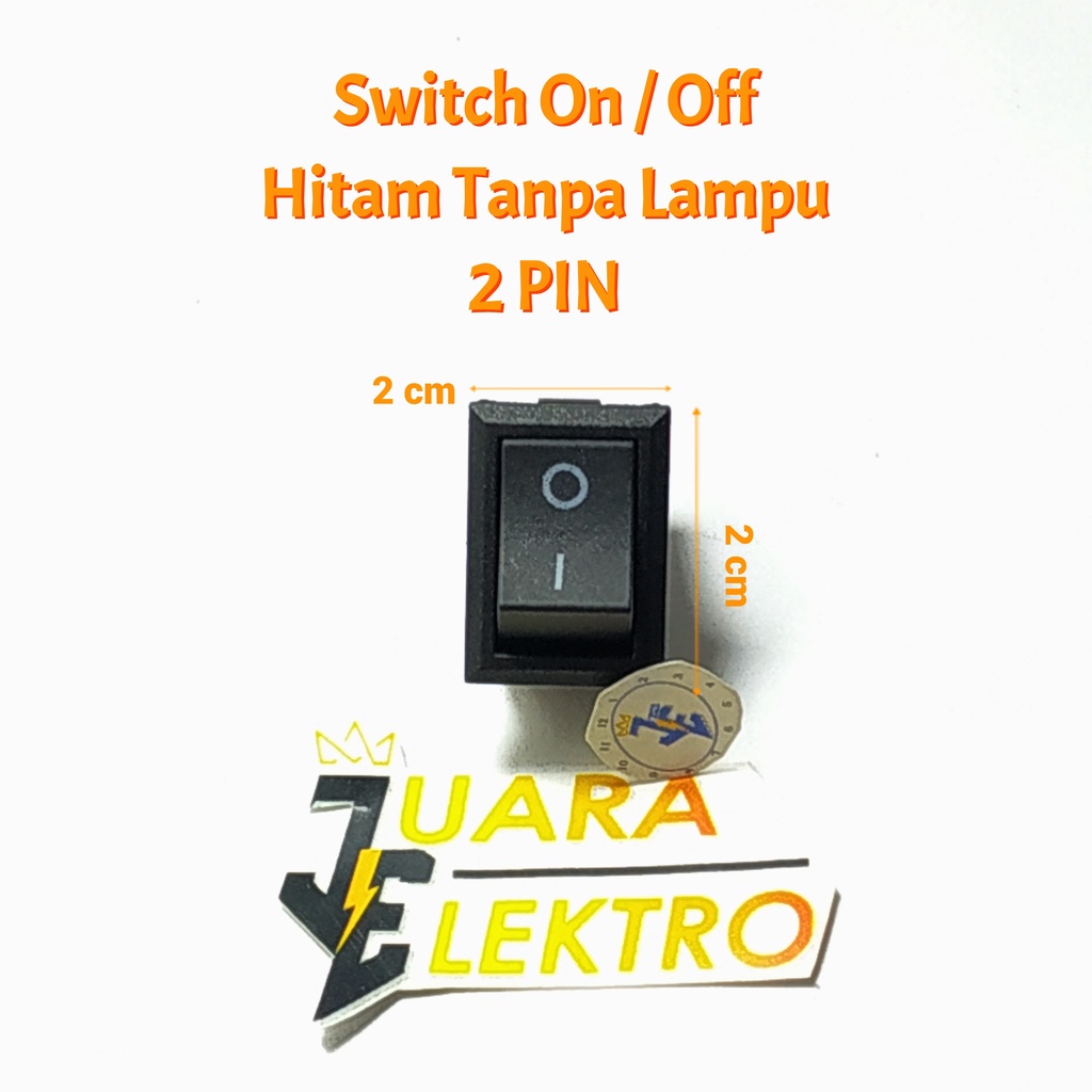 Jual Switch Power (On - Off) Kecil Tanpa Lampu 2 PIN Hitam | Saklar ...