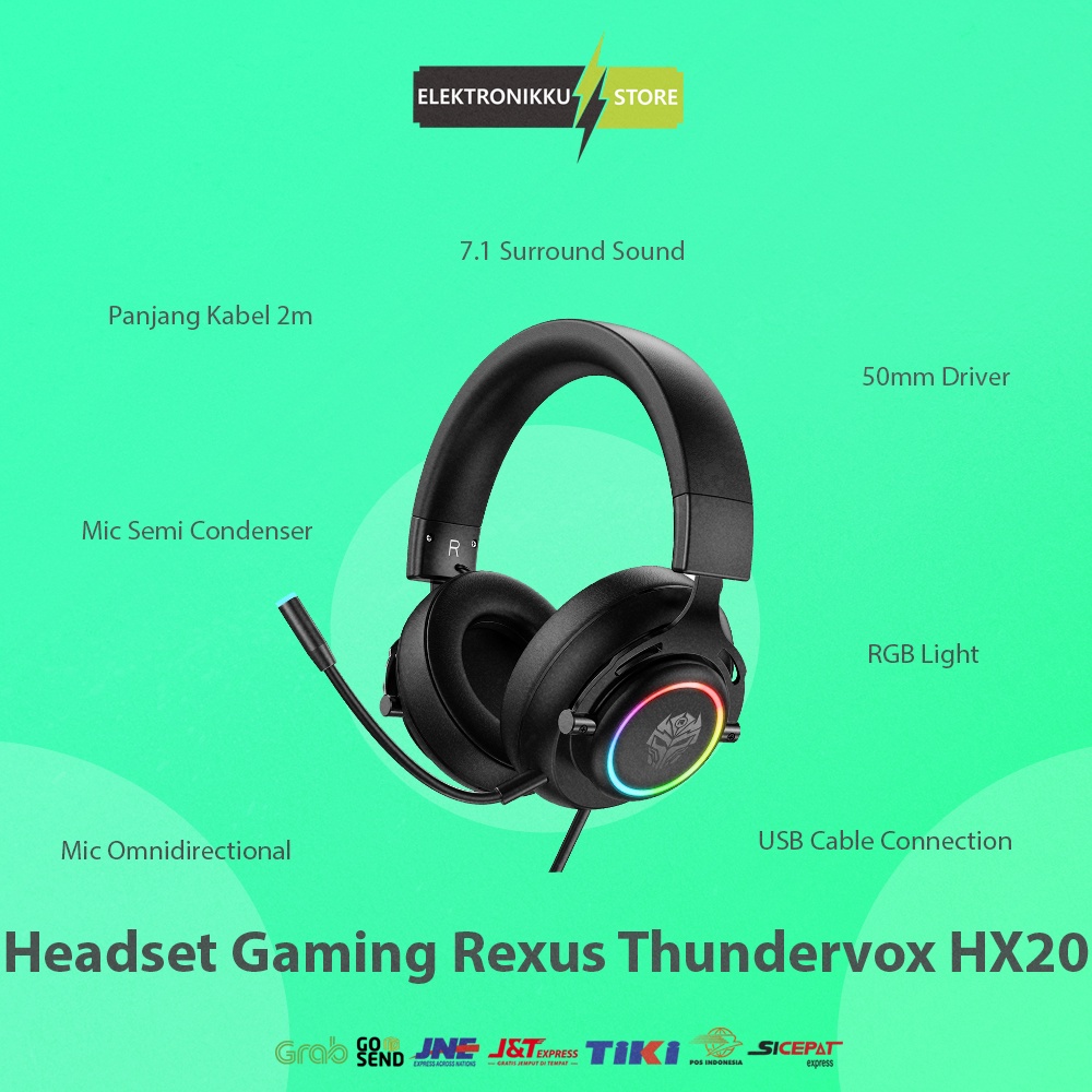 Jual Headset Rexus Thundervox HX20 Gaming Headphone Komputer PC Laptop ...