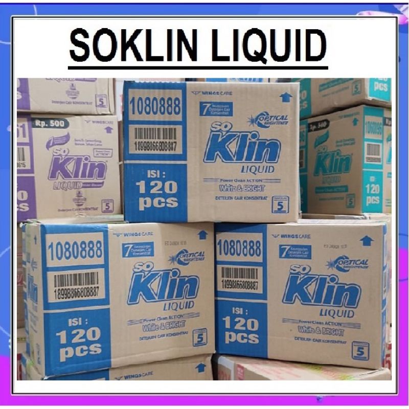 Jual 1 DUS SOKLIN LIQUID 500 SOFTERGENT DETERGEN CAIR 20mL | Shopee ...