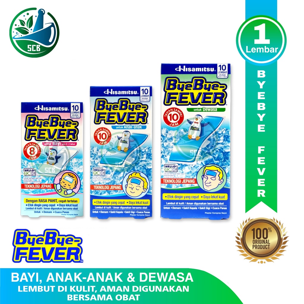 Jual Bye Bye Fever Sachet All Varian - ByeBye Fever Plester Kompres ...