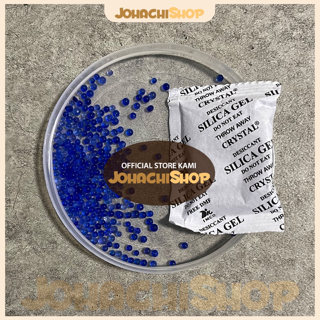 Jual Silica Gel Biru Blue sachet 5 gram - sachet | Shopee Indonesia