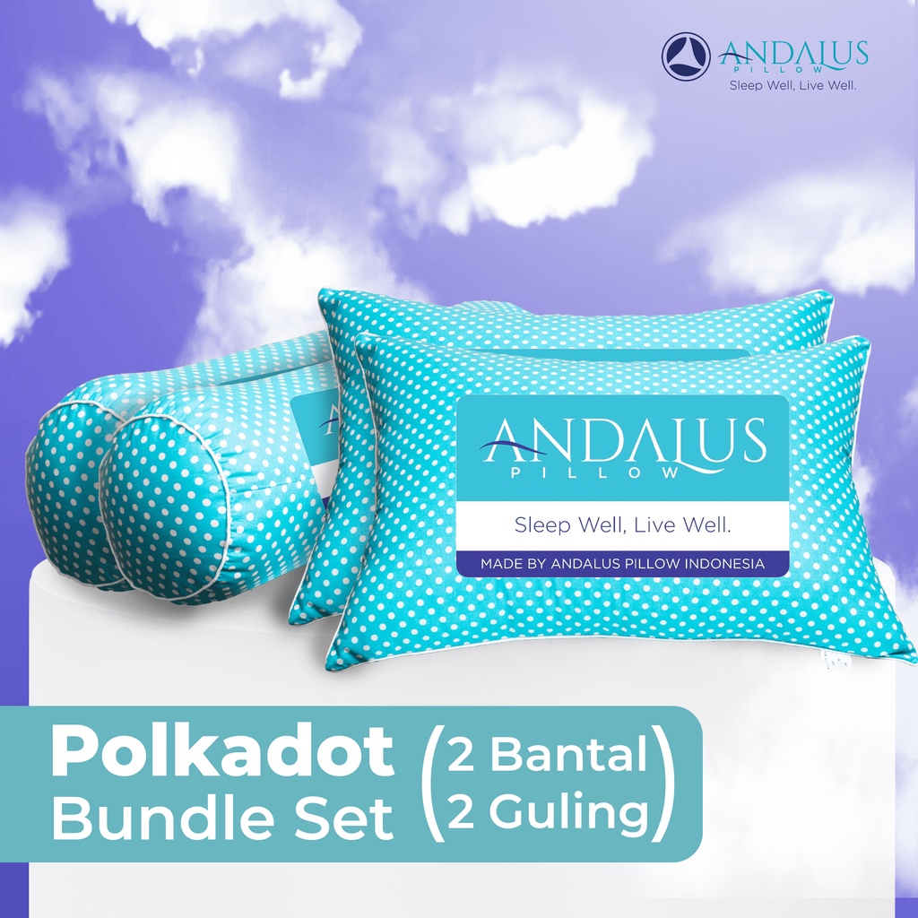 Jual Paket Bundling 2 Set Bantal Guling Andalus Polkadot Zipper ...