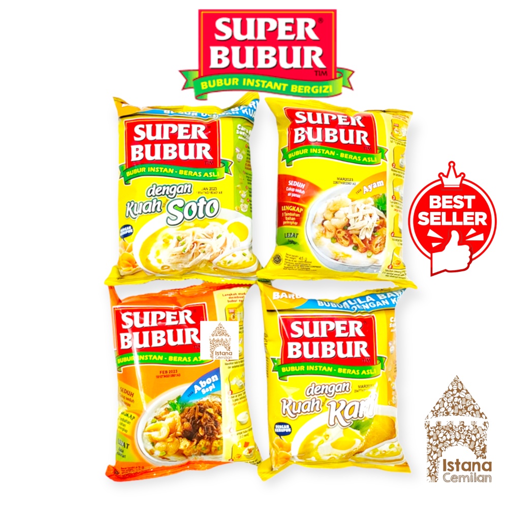 Jual Super Bubur Instan Rasa Ayam / Abon Sapi / Kuah Kari / Soto ...