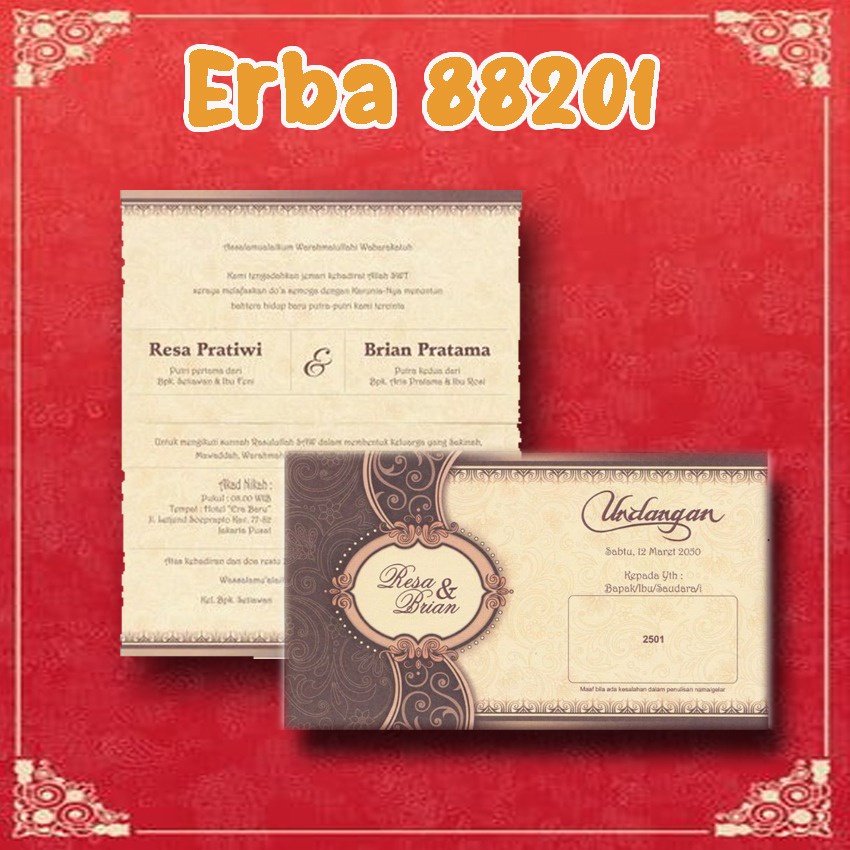 Jual Blangko Undangan Erba 88201 / UNDANGAN KOSONGAN / UNDANGAN + CETAK ...