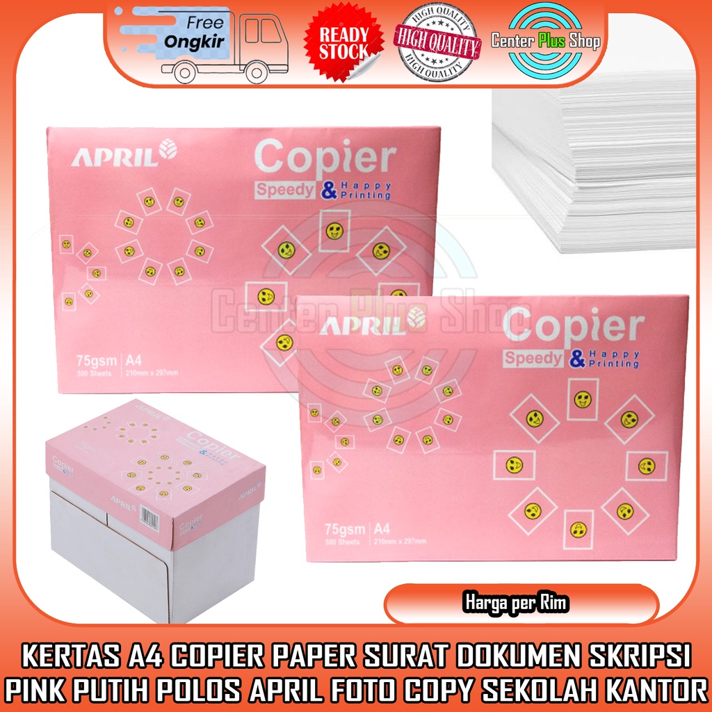 Jual April Kertas A4 75 Gsm Gram Gr Copier April Putih Polos Paper ...