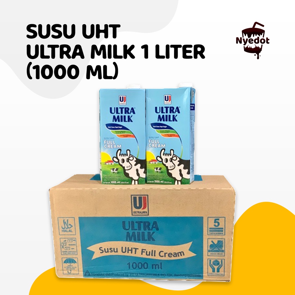 Jual Susu UHT Ultra Milk 1 Liter (1 Karton) isi 12 pcs - Nyedot ...