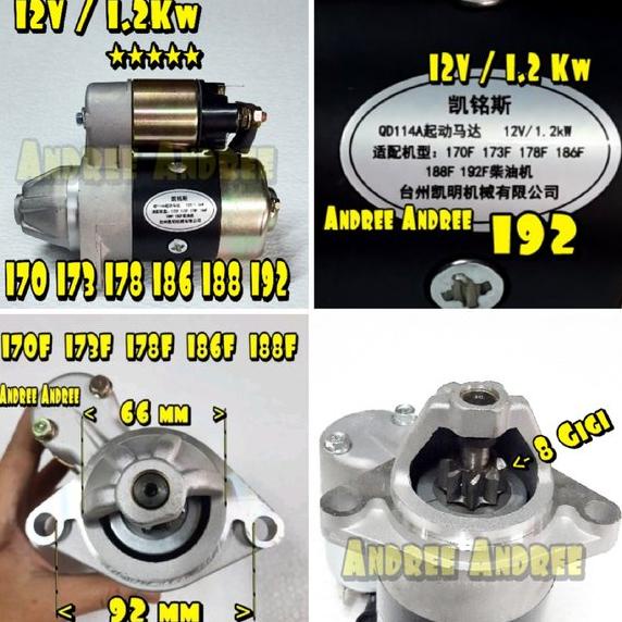 Jual Starter Motor - Dinamo Starter Genset Silent Krisbow Kipor Yanmar ...