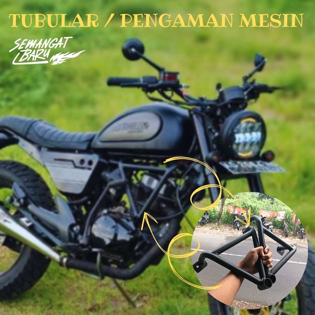 Jual TUBULAR PENGAMAN MESIN COVER ENGINE MEGAPRO MP NEW MP MONO MEGAPRO ...