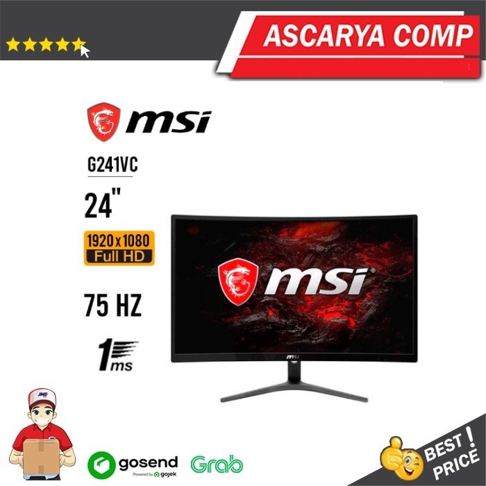 Jual MSI Optix G241VC 24 Inch Curved Gaming Monitor - 1080p FHD 75Hz ...