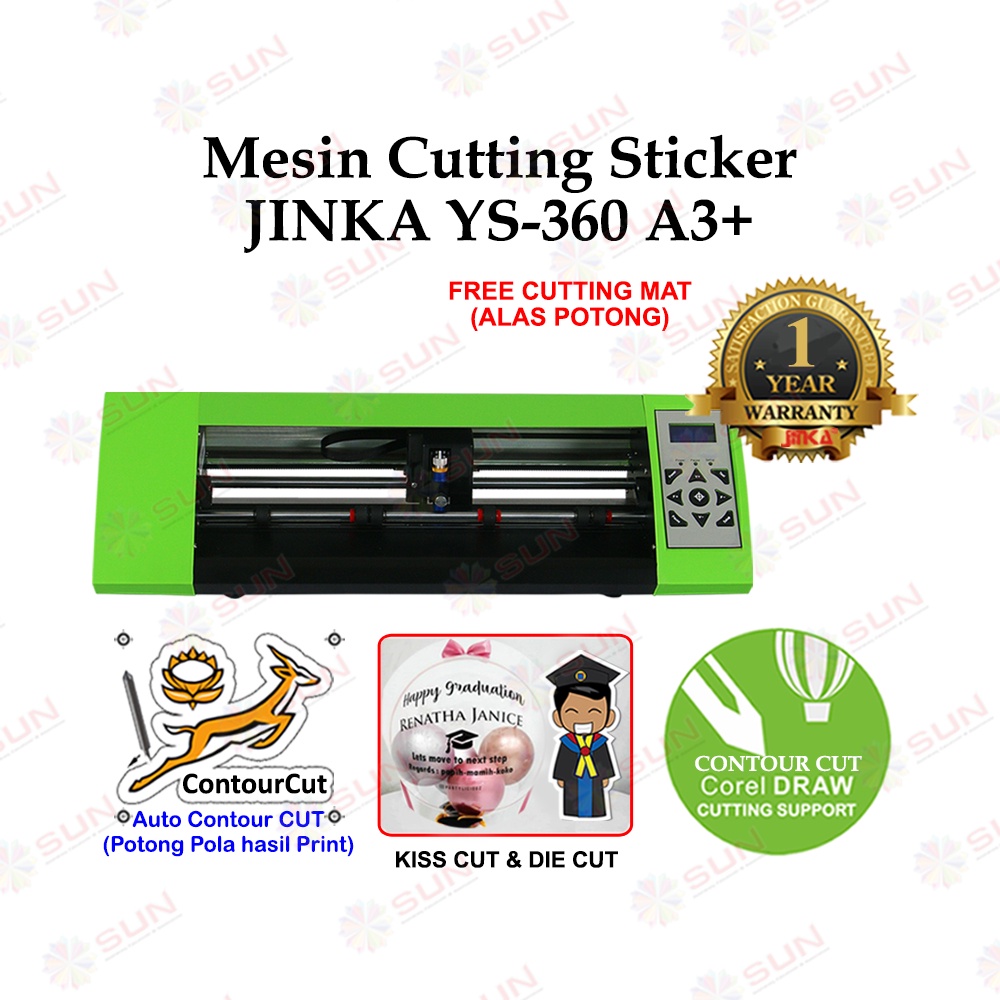 Jual Mesin Cutting Sticker Jinka YS 360 A3+ Support Cutting CorelDraw ...