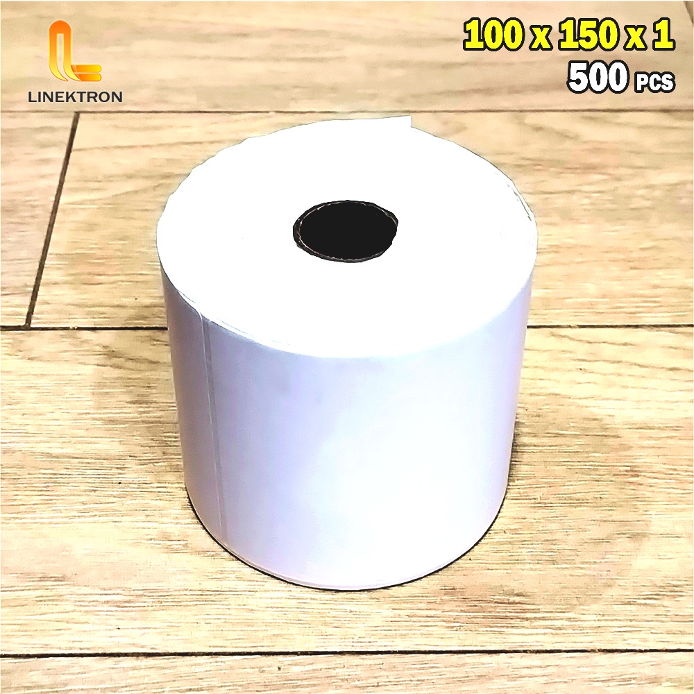 Jual KERTAS RESI STICKER LABEL THERMAL ROLL A6 100x150MM ISI 500 PCS | Shopee Indonesia