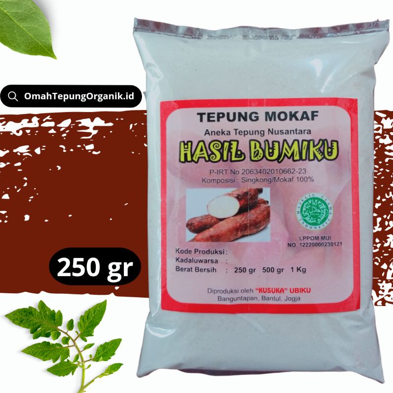 Jual Tepung Mokaf Organik kemasan 250 gram/Tepung Mocaf Organik kemasan ...