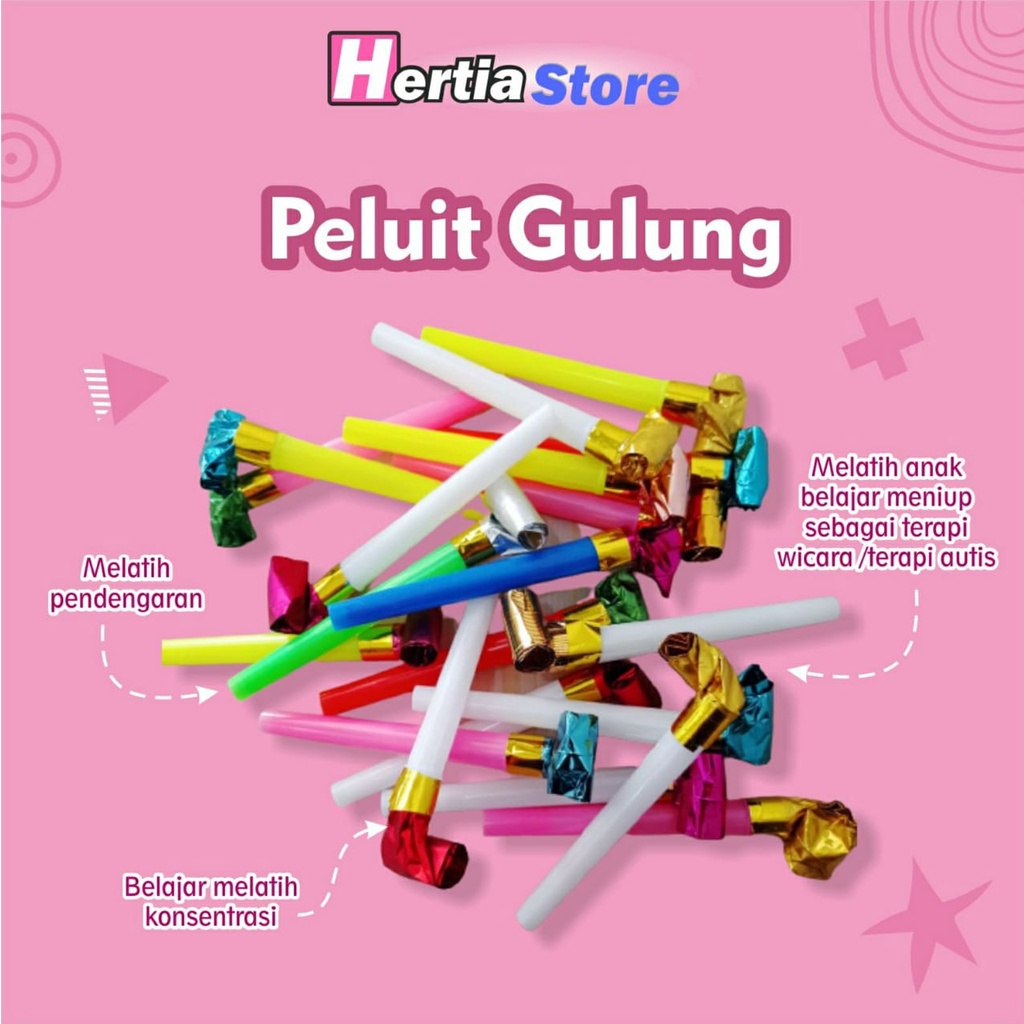 Jual [hertiastore] Peluit Lidah Plastik / Peluit Gulung / Peluit Mainan ...