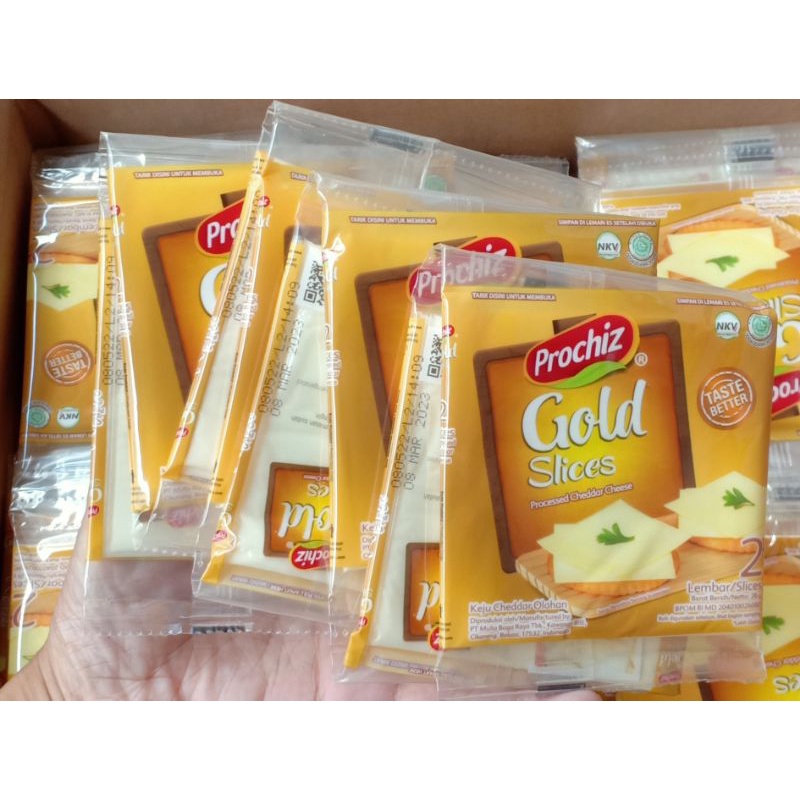 Jual prochiz gold slices processed cheddas cheese keju lembar olahan ...