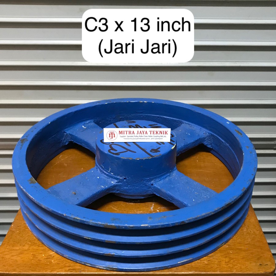 Jual PULI BESI JARI C3 x 13 inch PULLY PULLEY POLLY POLI 3 JALUR ...