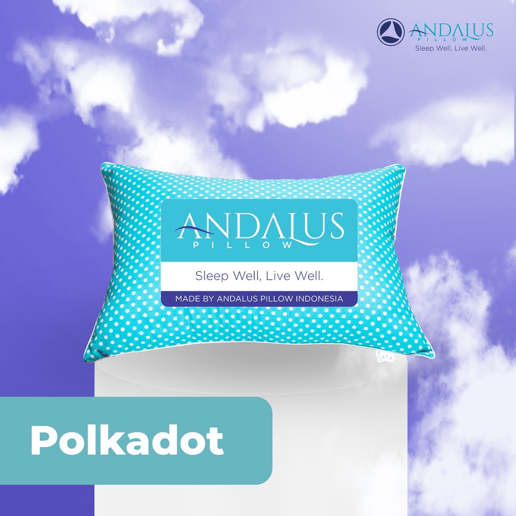 Jual Bantal Tidur Andalus Motif Polkadot Zipper Adjustable Refilling ...