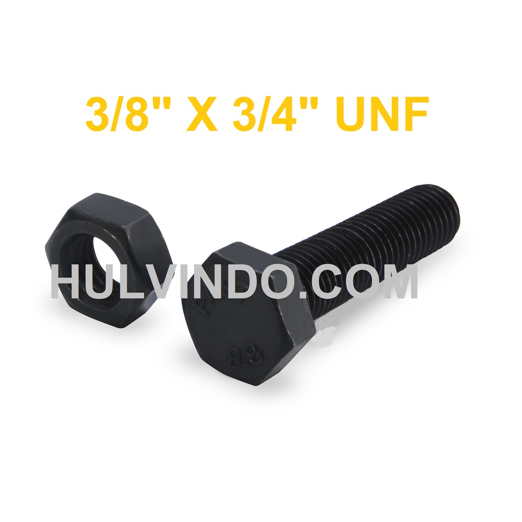 Jual BAUT BAJA HTB GRADE 8.8 + MUR|8| UNF 3/8 X 3/4 | Shopee Indonesia