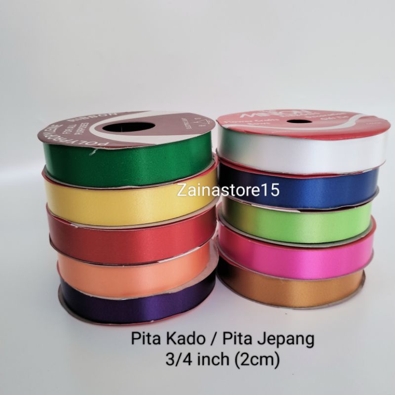 Jual Pita Kado/ Pita Jepang Roll 3/4 inch (2cm) | Shopee Indonesia