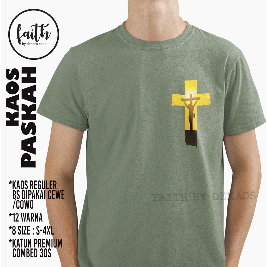 Jual KAOS ROHANI KRISTEN / KAOS PASKAH / BAJU ROHANI / KAOS SALIB ...