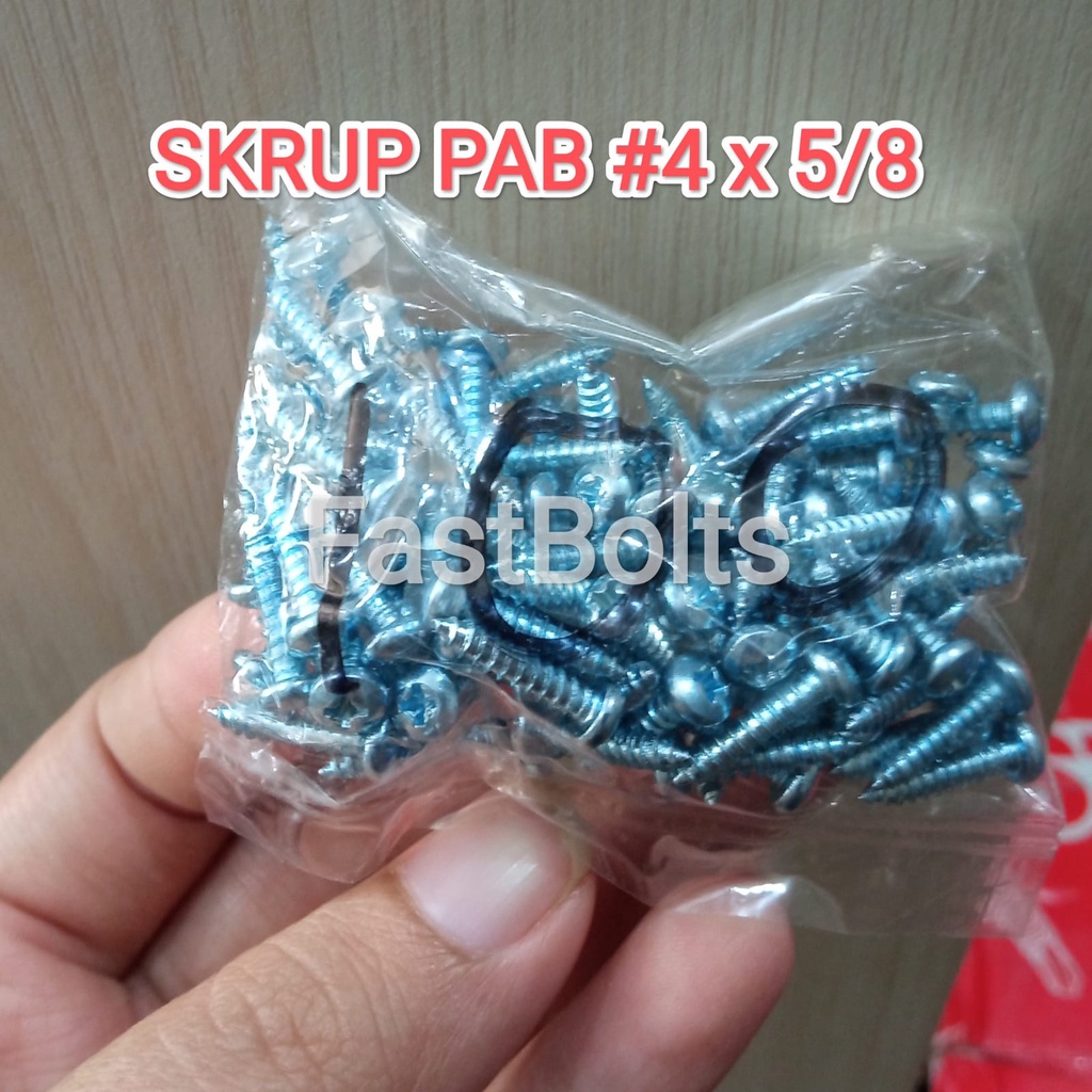Jual Baut Skrup Transistor PAB 4 x 5/8 Sekrup Tapping Kepala Bulat ...