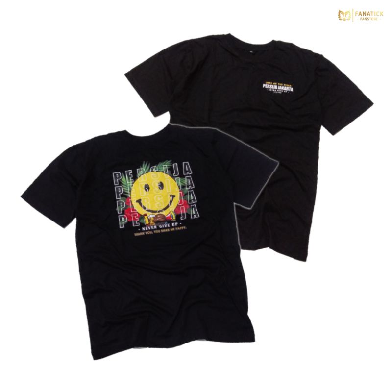 Jual Tshirt Kaos Persija Jakarta Emoticon Black - Fanatick Kaos Persija ...