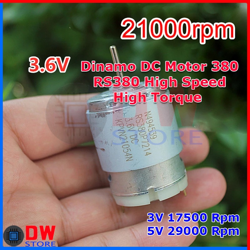 Jual Dinamo DC Motor RS380 RS 380 DC 3.6V High Speed RPM High Torque ...