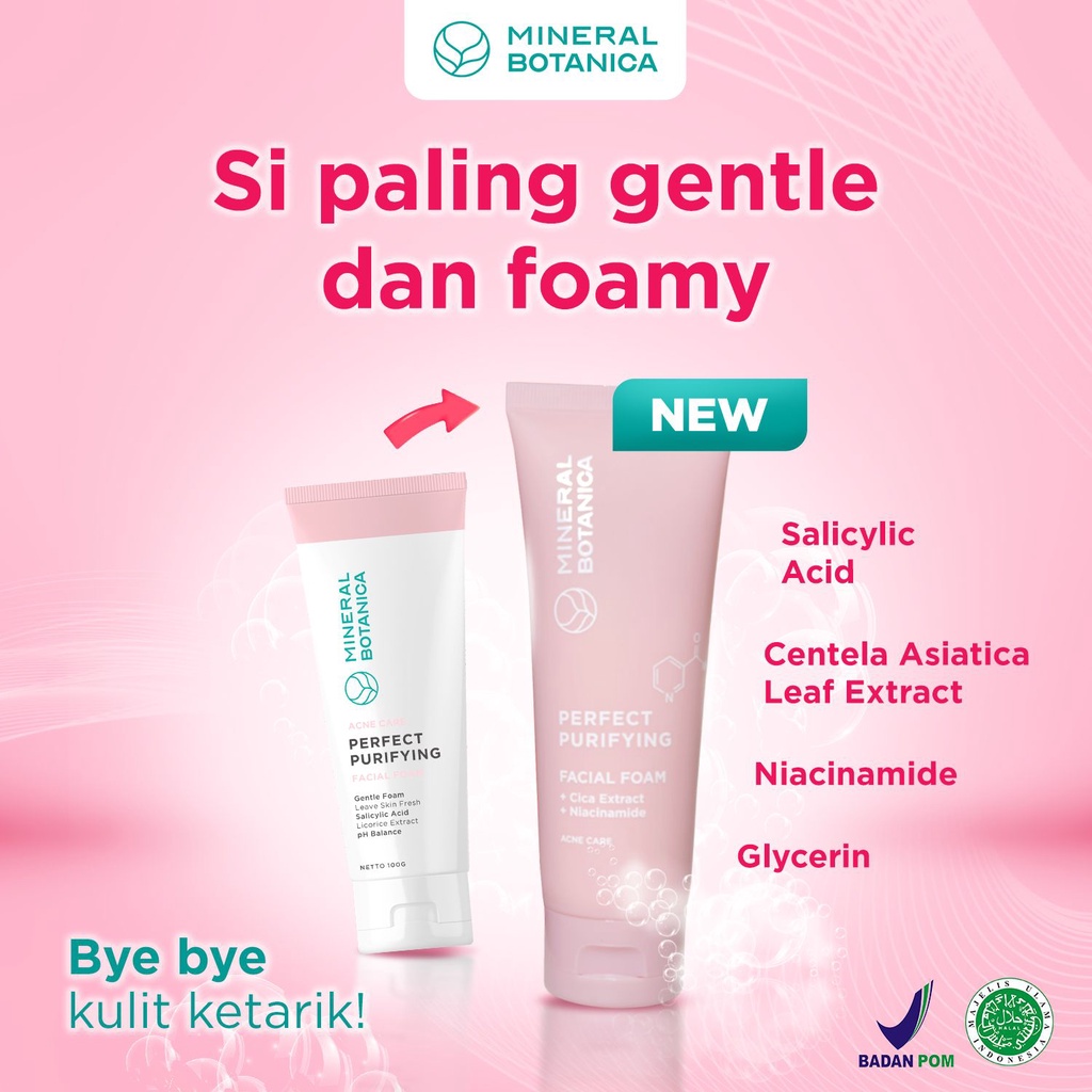 Jual Mineral Botanica (PINK) Acne Perfect Purifying Foam / Sabun Wajah ...