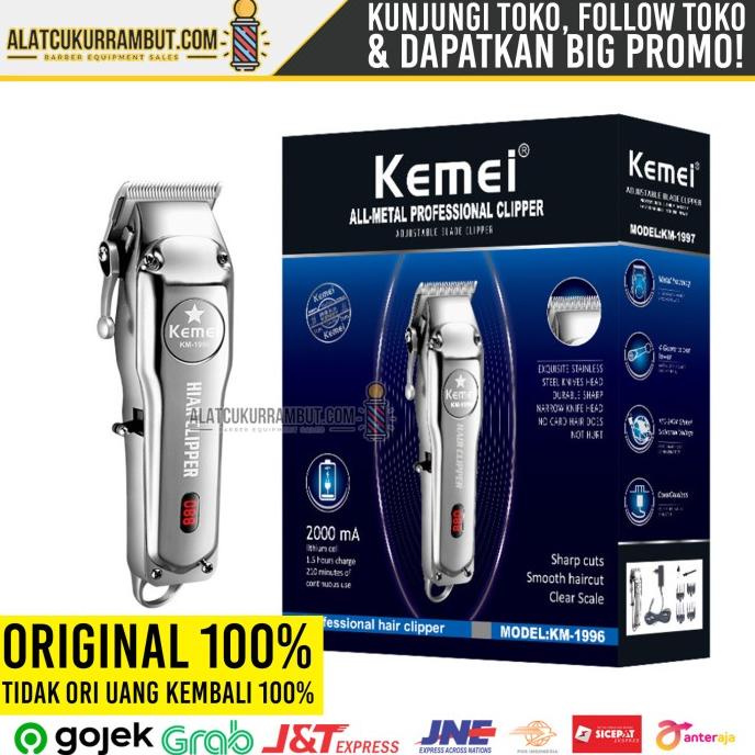 Jual Kemei 1996 Alat Cukur Mesin Cukur Rambut Hair Clipper Kemei Original | Shopee Indonesia