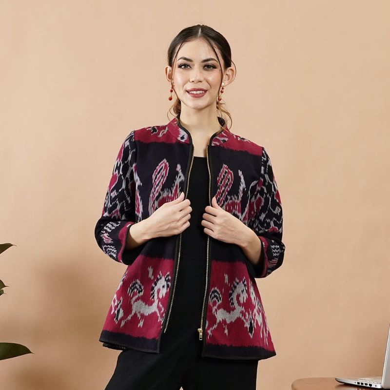 Jual blus tenun wanita elegant | Shopee Indonesia
