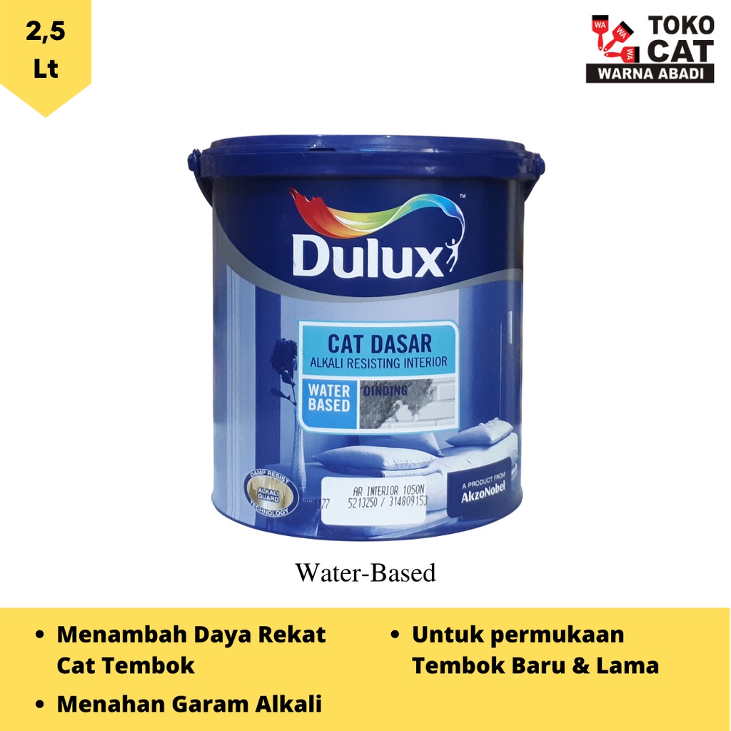 Jual CAT DASAR DULUX ALKALI RESISTING INTERIOR 2.5 LITER | Shopee Indonesia