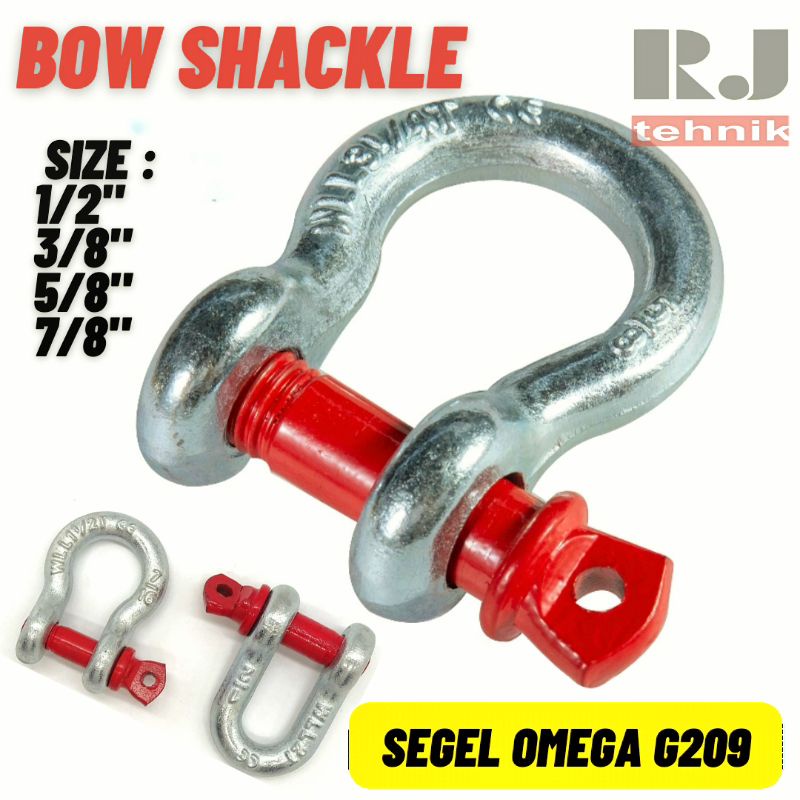 Jual Segel Omega G209 Bow Shackle Clamp Clam Seling Sambungan Rantai ...