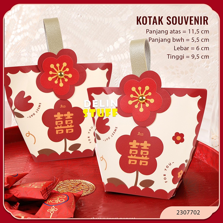 Jual Kotak Souvenir Wedding Sangjit Tas Souvenir Candy Box Kotak Permen ...