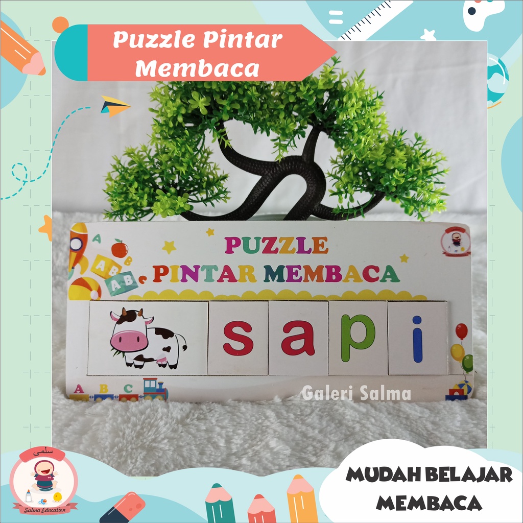 Jual Mainan Puzzle Baca Timbul Suku Kata Kartu Baca Belajar Membaca ...